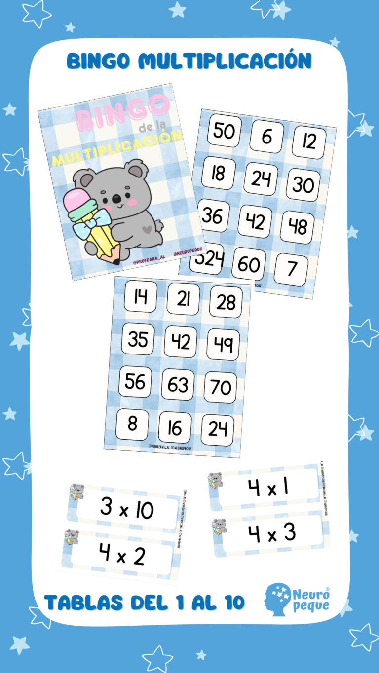 Bingo multiplicación | Recursos matemáticas