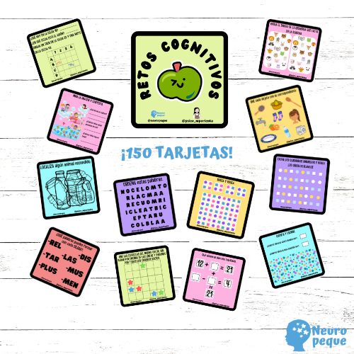Retos cognitivos | 150 tarjetas estimulación cognitiva